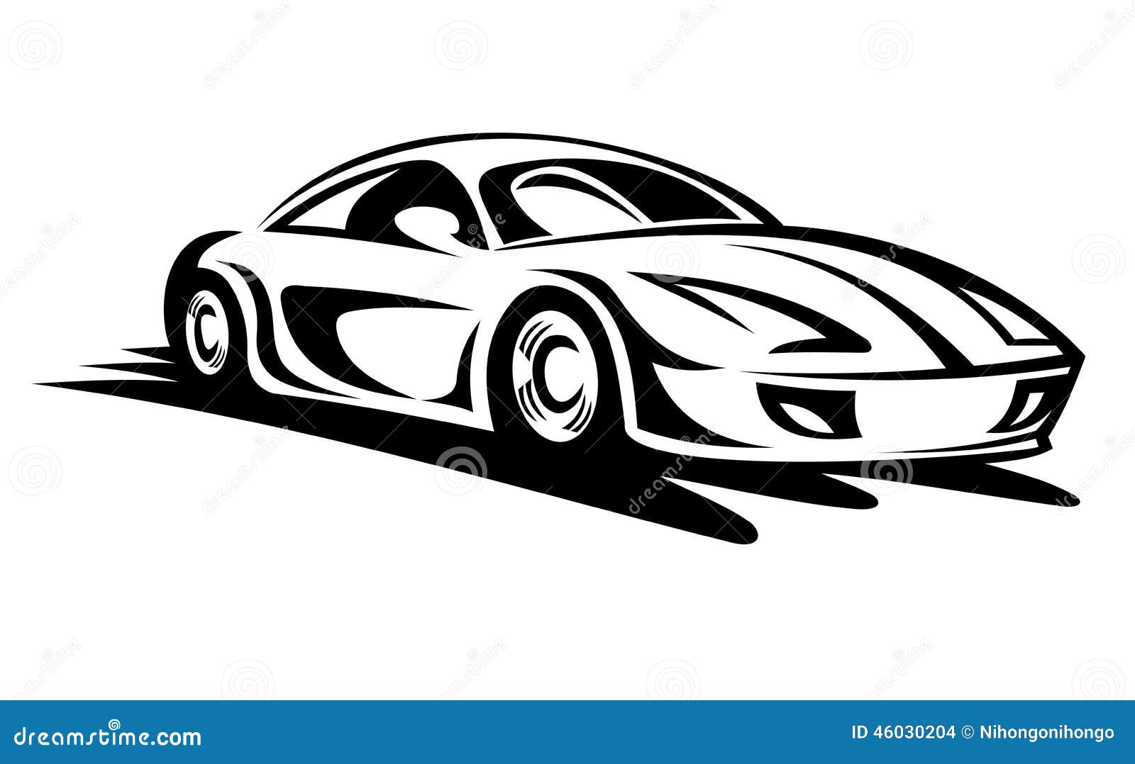 Moving car stock vector. Illustration of elegant, highway - 46030204