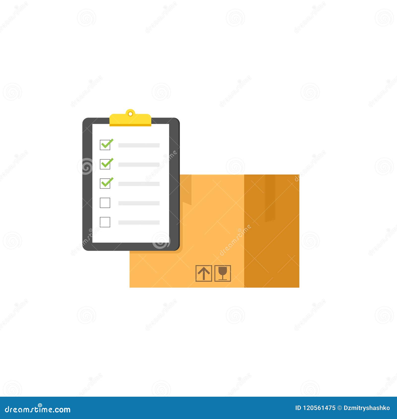 Moving checklist icon stock vector. Illustration of clip - 120561475