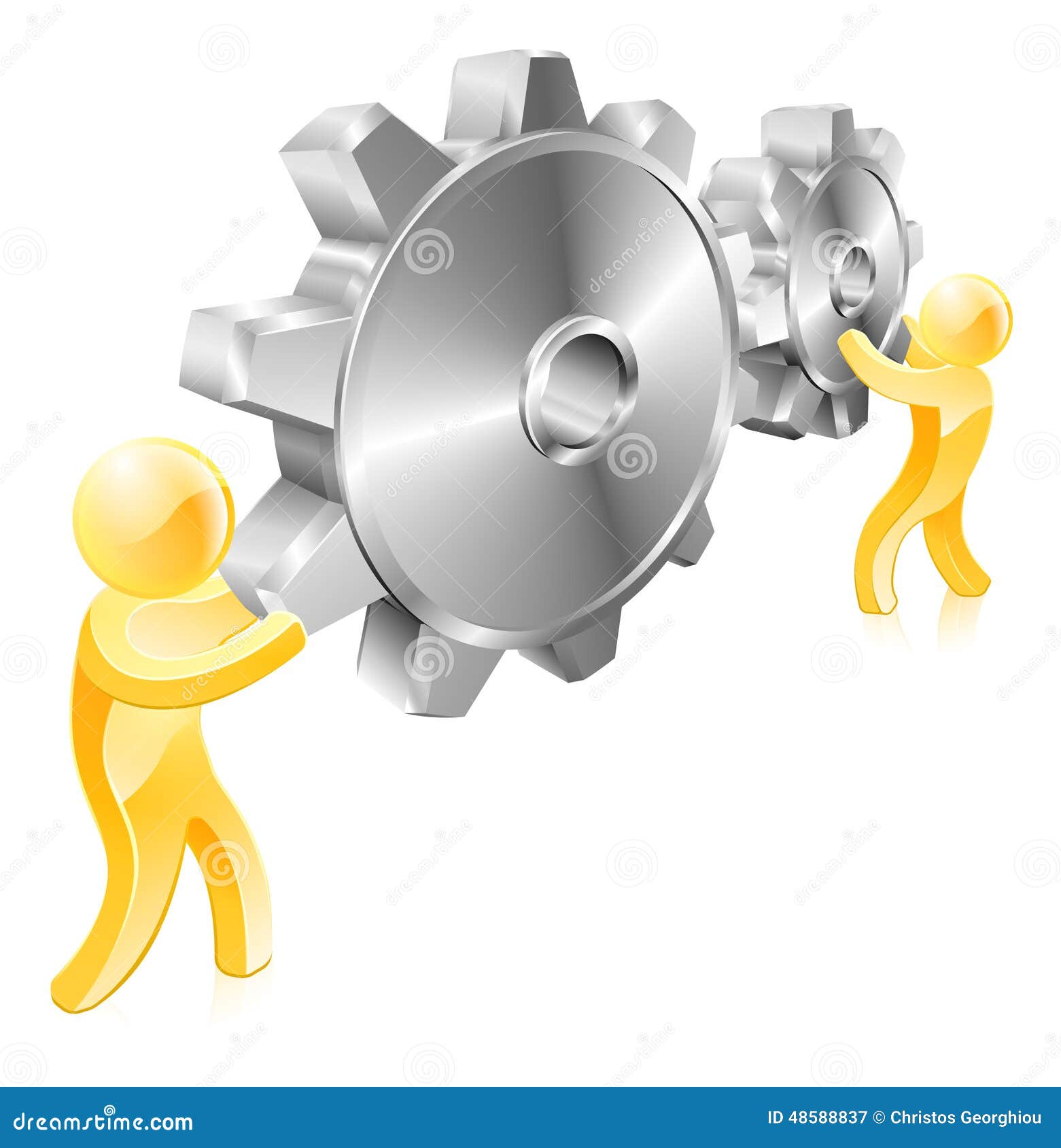 Figures On Cogs As A Metaphor For A Team Stock Photography ...