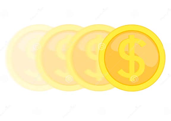 Moving coin stock illustration. Illustration of conceptual - 18738215