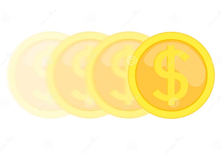 Moving coin stock illustration. Illustration of conceptual - 18738215