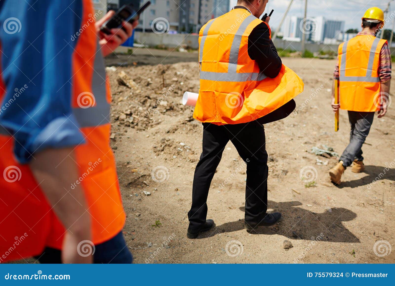 Moving on Construction Site Stock Photo - Image of estate, rear: 75579324