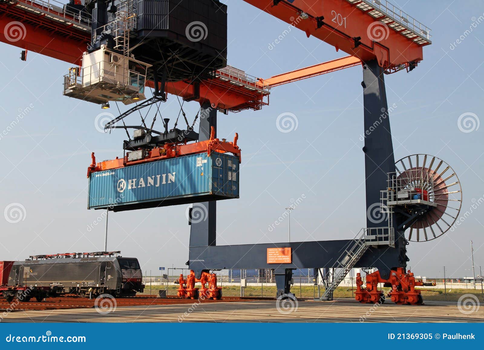Moving Crane with Container Editorial Image - Image of transport ...