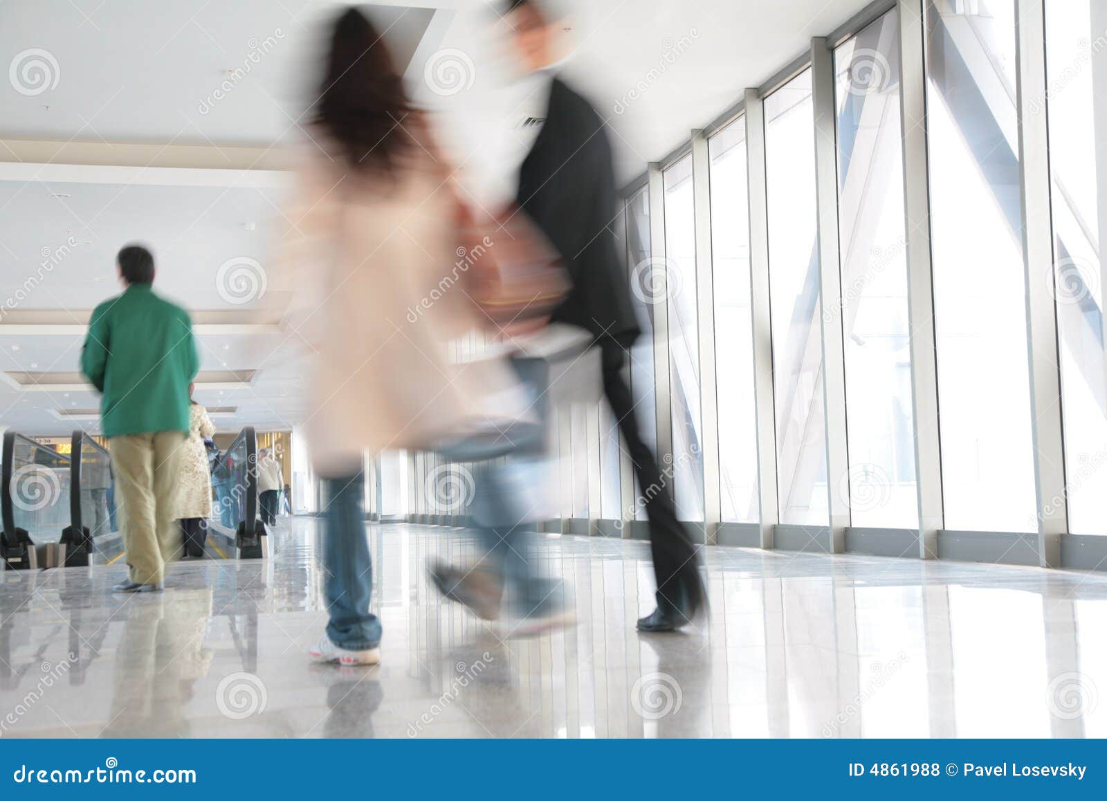 Moving crowd. stock photo. Image of corridor, human, crowd - 4861988
