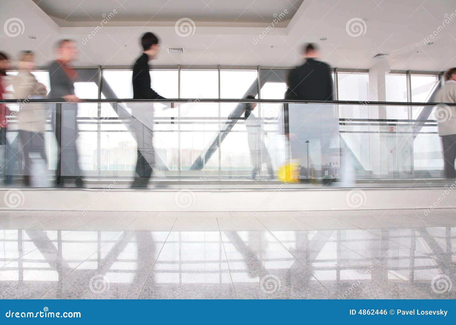 Moving crowd. stock photo. Image of corridor, adult, people - 4862446