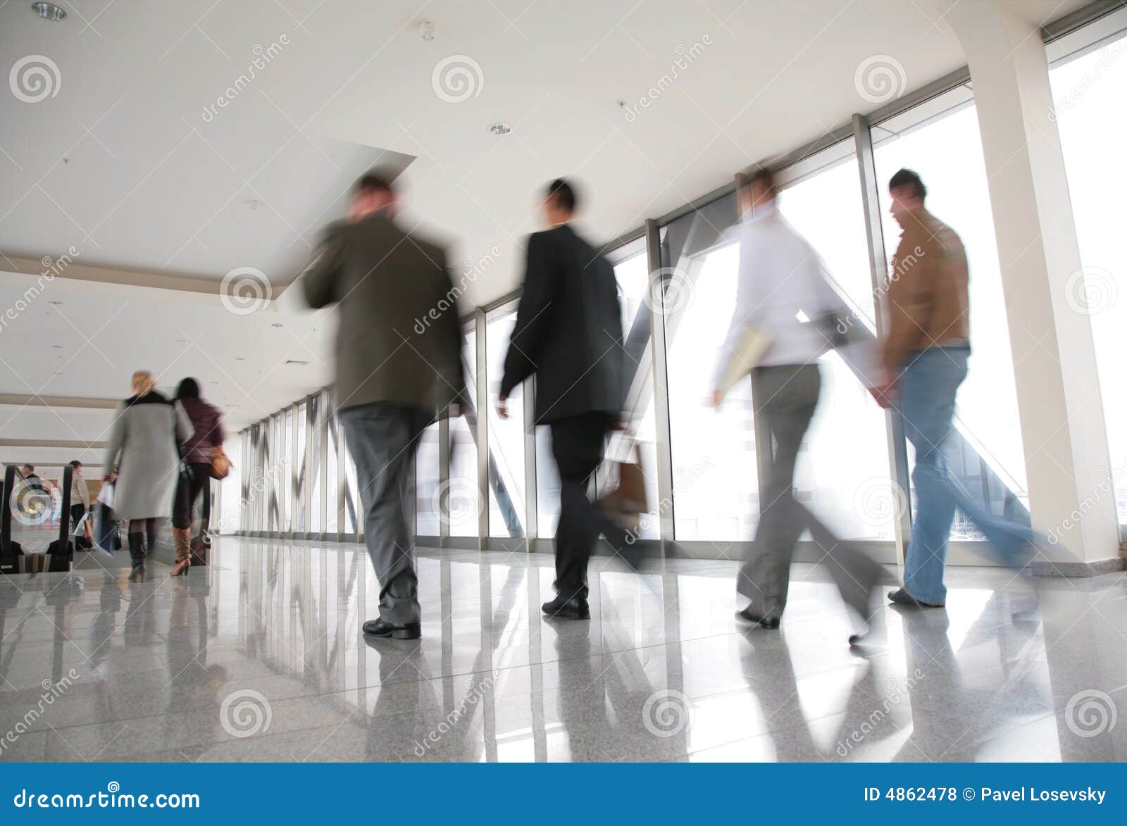 Moving crowd. stock photo. Image of city, human, indoors - 4862478