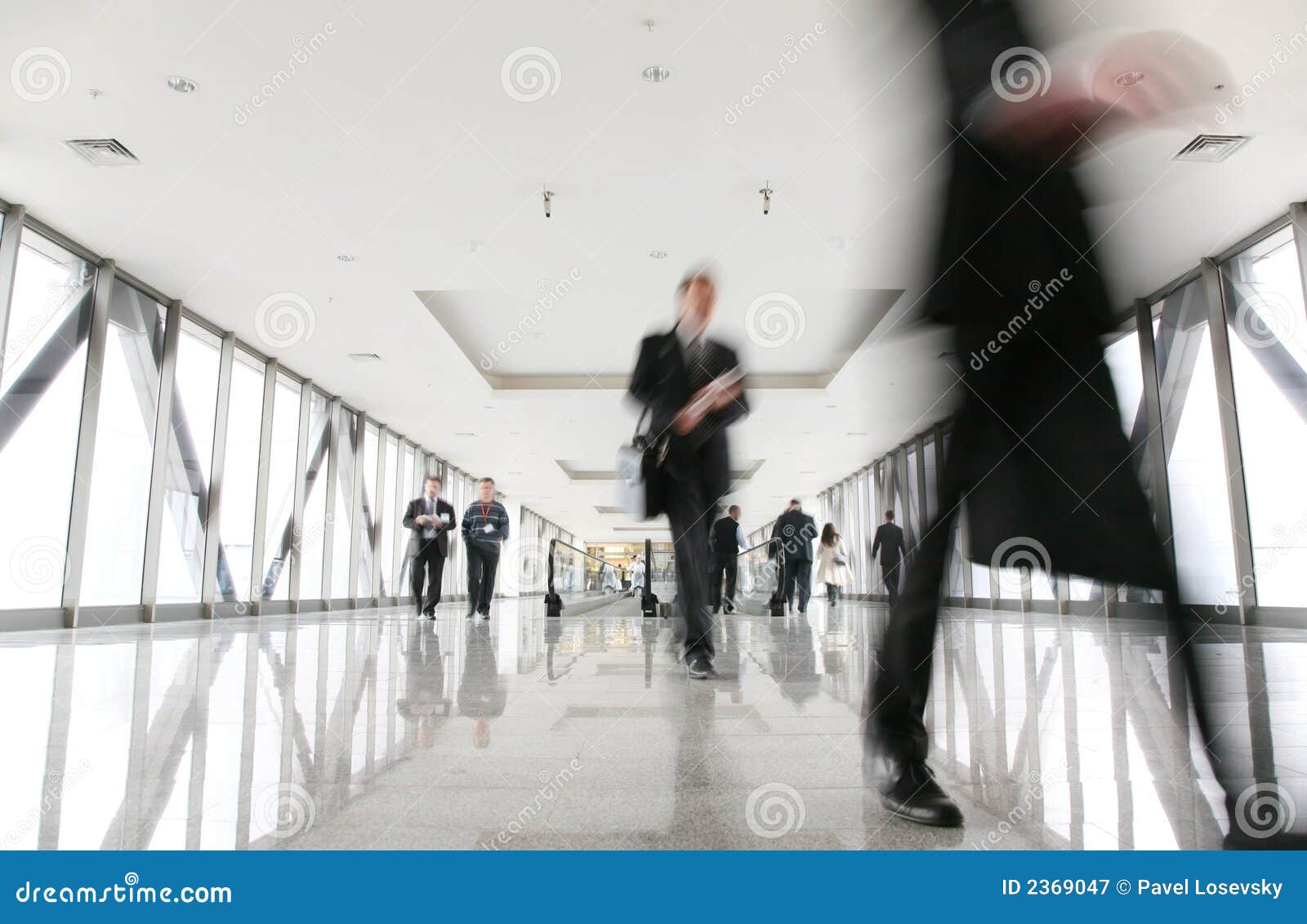 Moving crowd in corridor stock image. Image of inside - 2369047