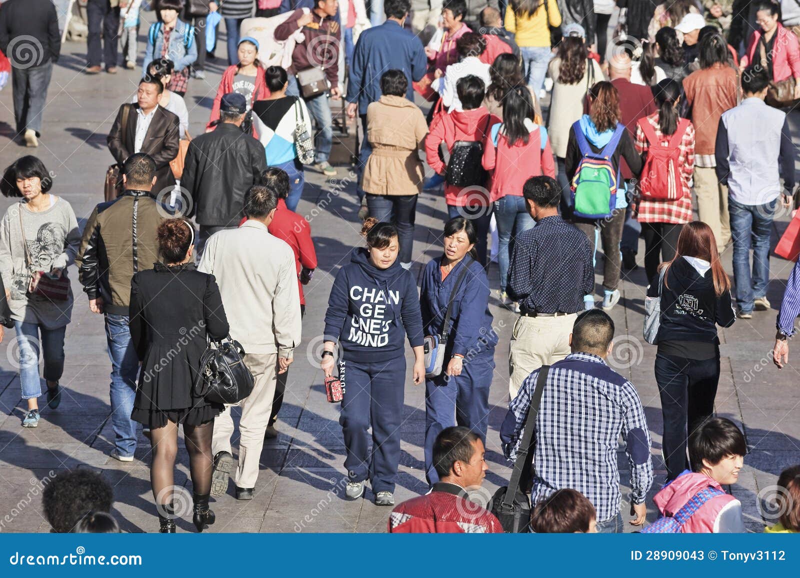 Moving Crowd in Dalian, China Editorial Stock Photo - Image of busy ...