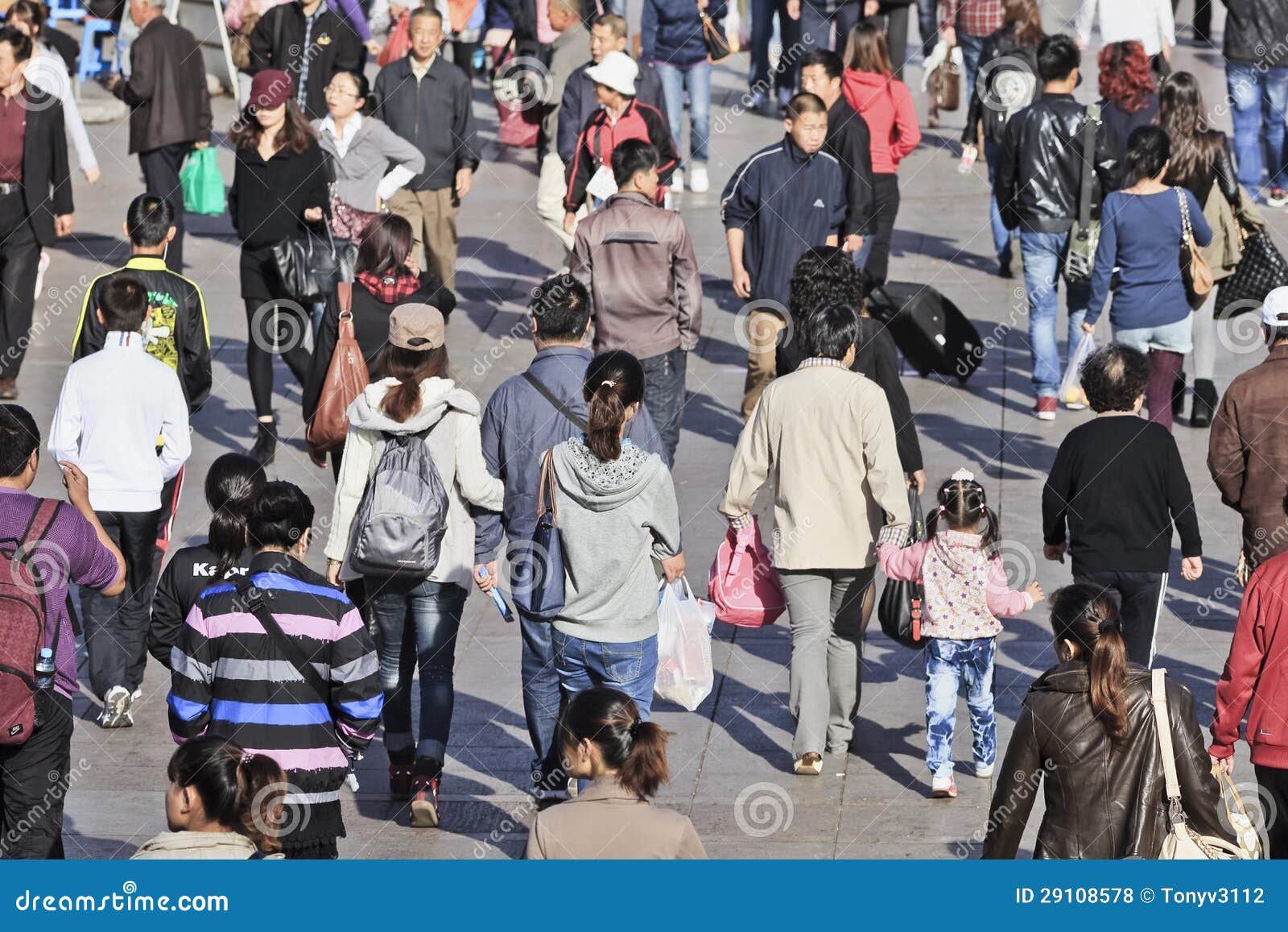 Moving Crowd in Dalian, China Editorial Stock Photo - Image of asia ...