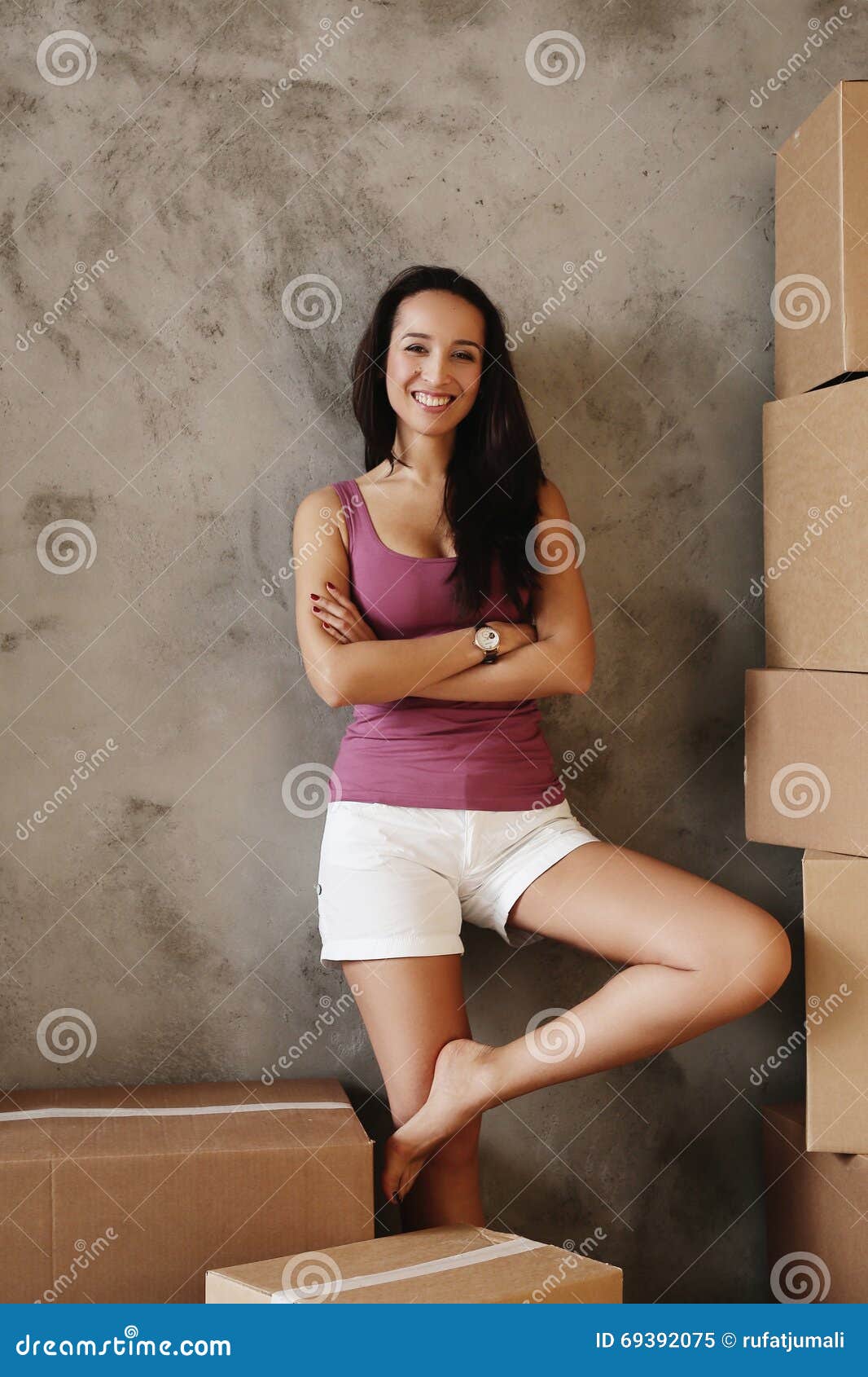 Moving stock image. Image of cheerful, people, beautiful - 69392075