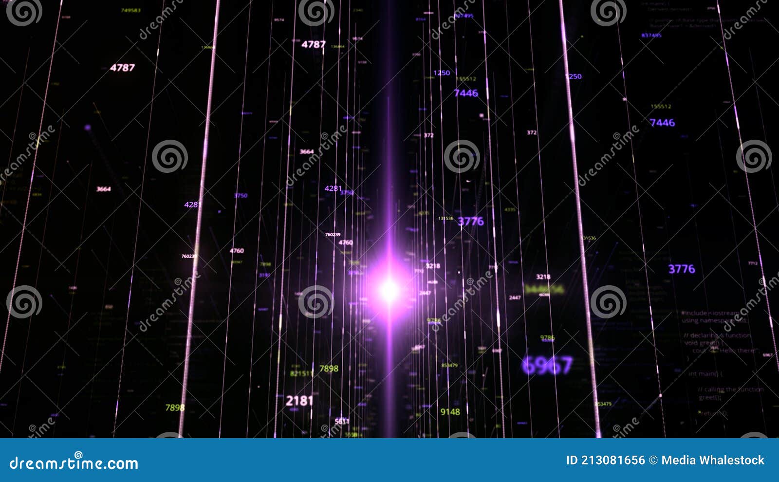 Moving through Cyberspace into Light. Animation Stock Photo - Image of ...
