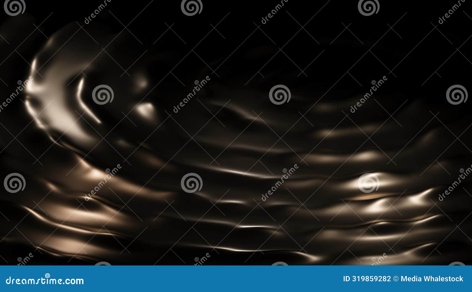 Moving 3d Ripples on Surface of Liquid in Dark. Design. Circular Waves ...