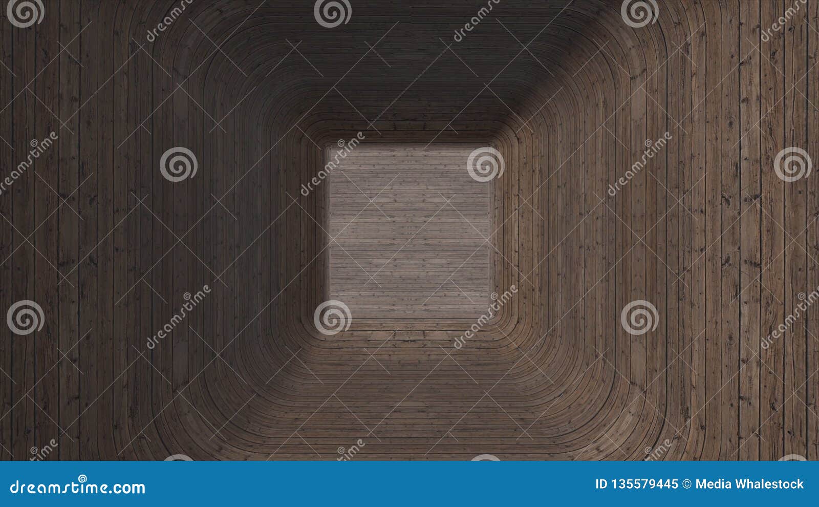 Moving through 3d Wooden Tunnel. 3d Tunnel Made of Parquet. Tunnel with ...