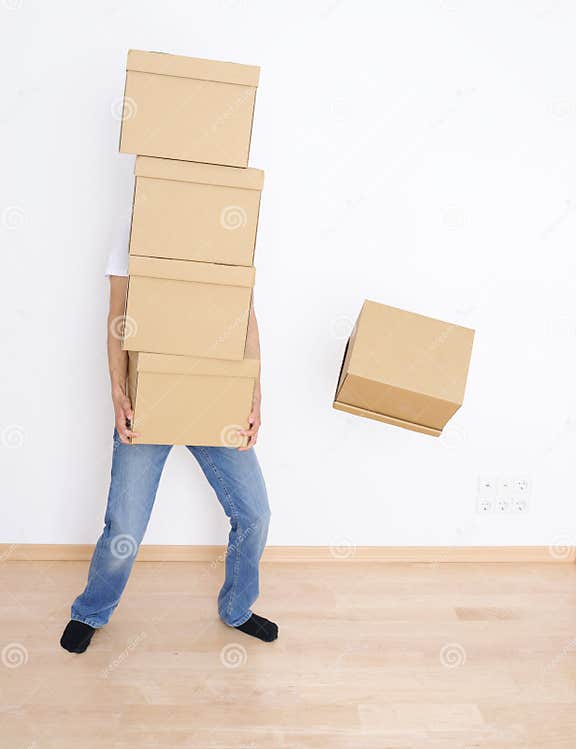 Moving day stock image. Image of boxes, floor, carrying - 14896451
