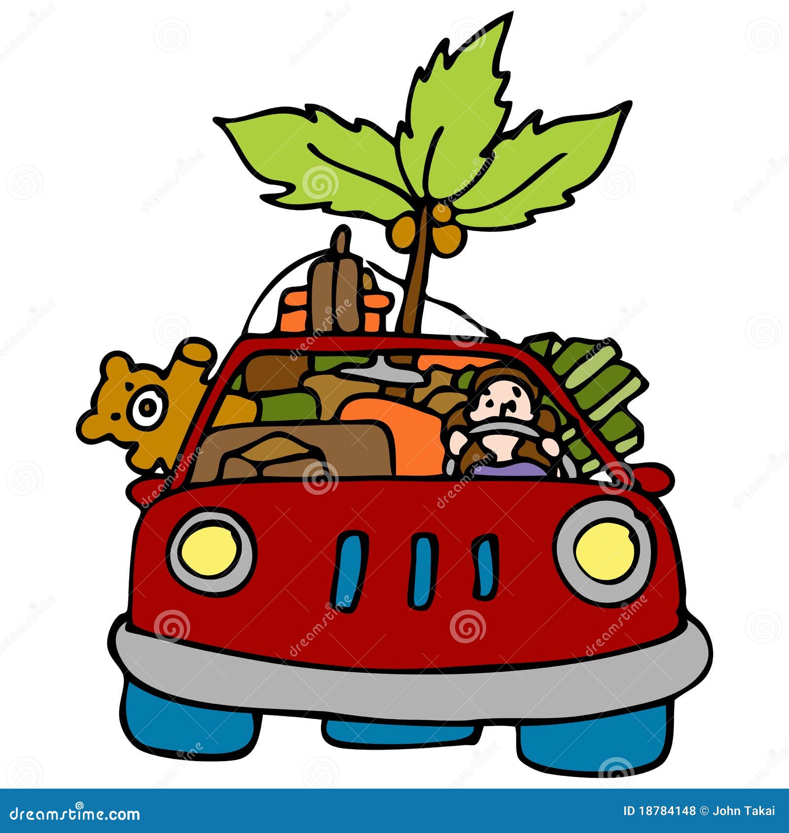 Moving Day Car stock vector. Illustration of sketch, vector - 18784148