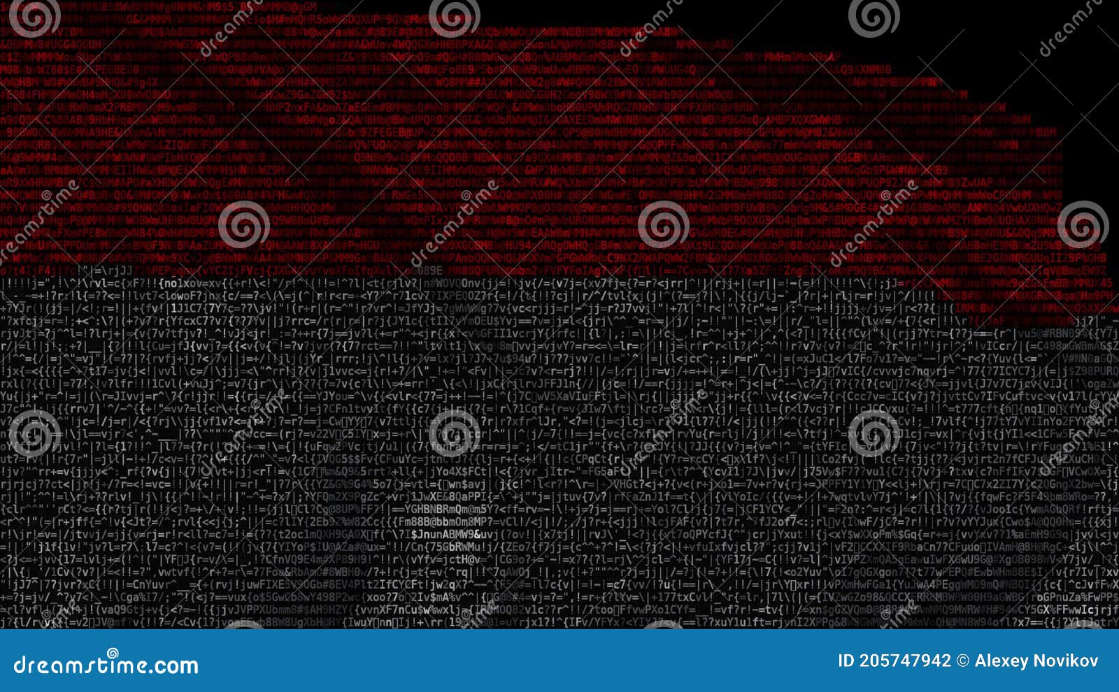 Moving Digital Flag of Indonesia on the Display. 3d Rendering Stock ...