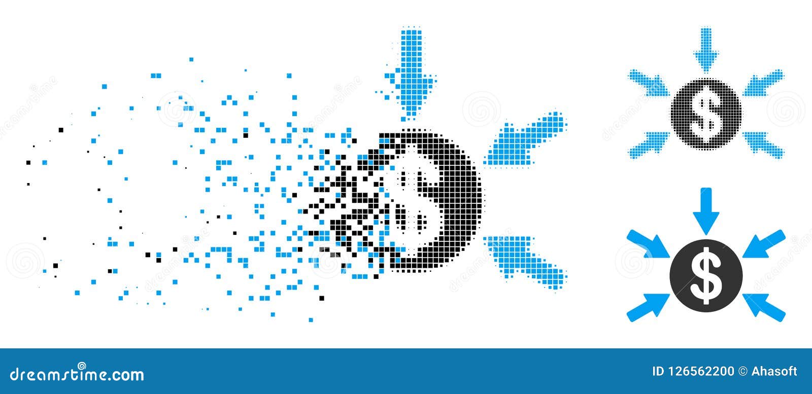 Moving Dot Halftone Dollar Income Arrows Icon Stock Vector ... Moving Dot Halftone Dollar Income Arrows Icon Stock Vector ...