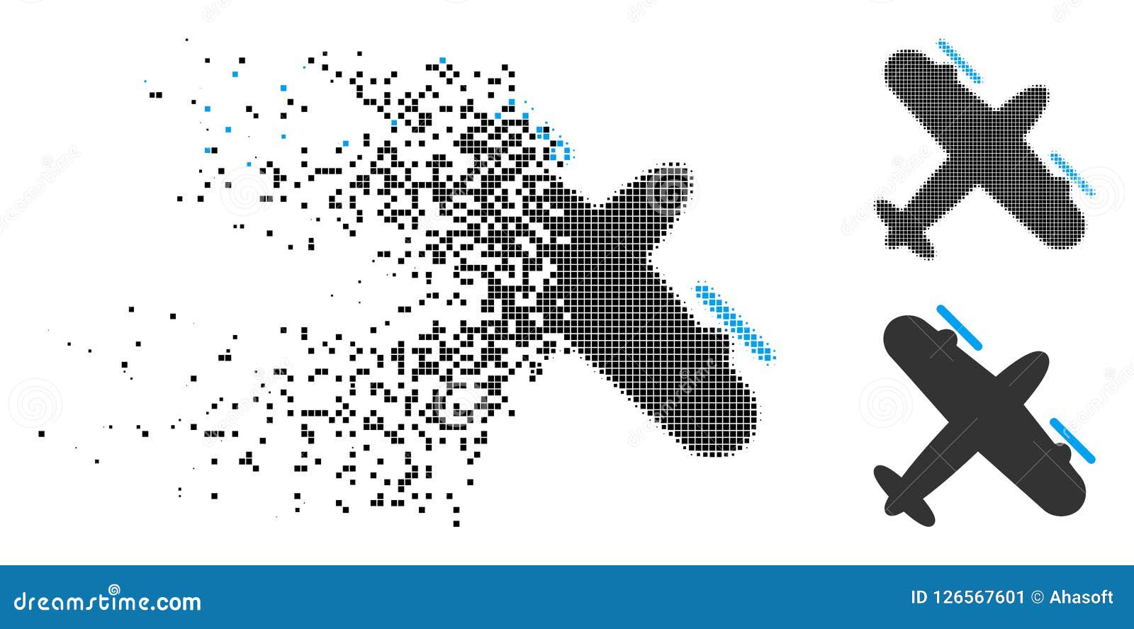 Moving Dot Halftone Propeller Aircraft Icon Stock Vector - Illustration ... Moving Dot Halftone Propeller Aircraft Icon Stock Vector - Illustration ...