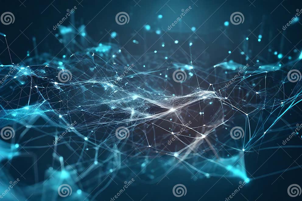 Moving Dots and Lines, Showcasing Cyber Technology with a Dynamic Binary Code Matrix Background ...