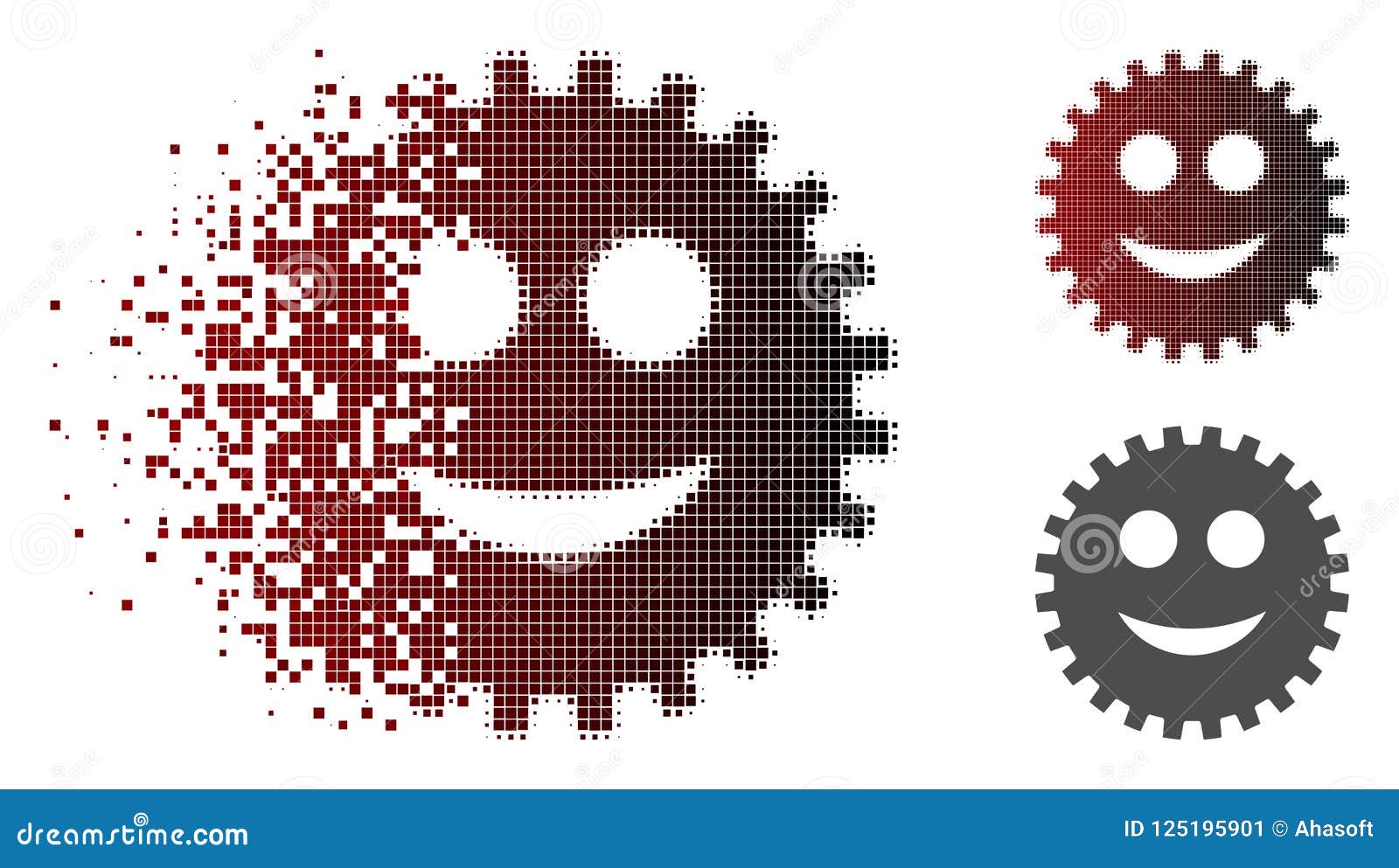 Moving Dotted Halftone Gear Smile Smiley Icon Stock Vector ... Moving Dotted Halftone Gear Smile Smiley Icon Stock Vector ...