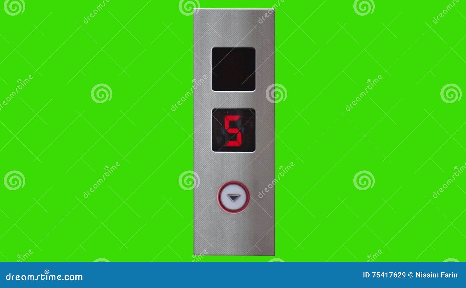 Moving Elevator Panel with Buttons on a Green Screen Background Stock ...