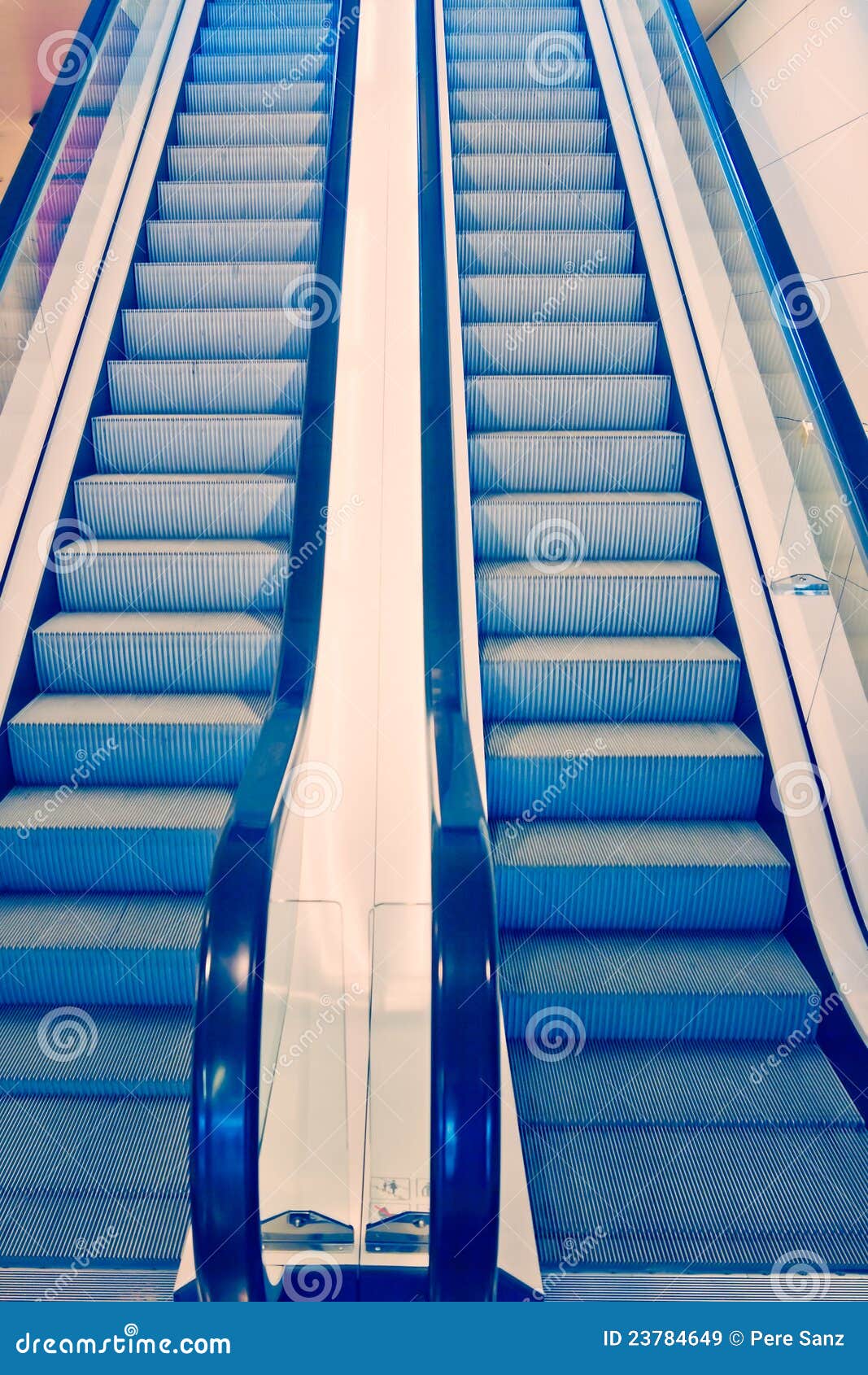 Moving Escalator, Cross Process Stock Image - Image of pedestrian ...