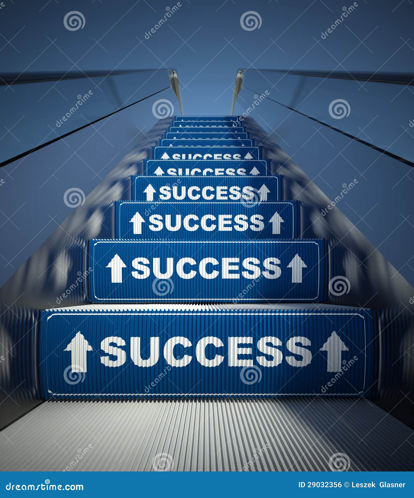 Moving Escalator Stairs In Airport, Departures Sign Royalty-Free Stock ...