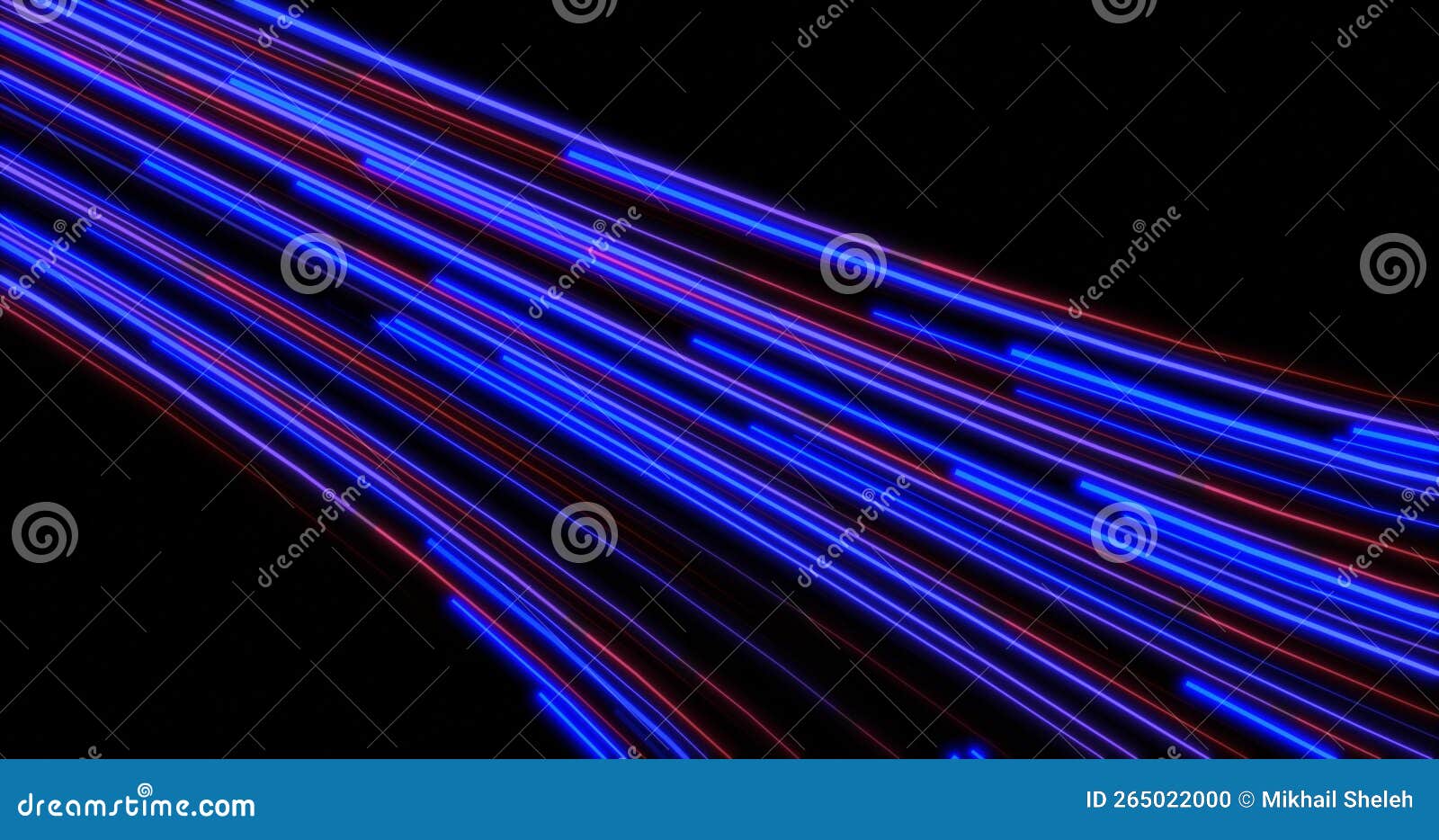 A Moving Expanding Track of Colored Lines on a Black Background Stock ...