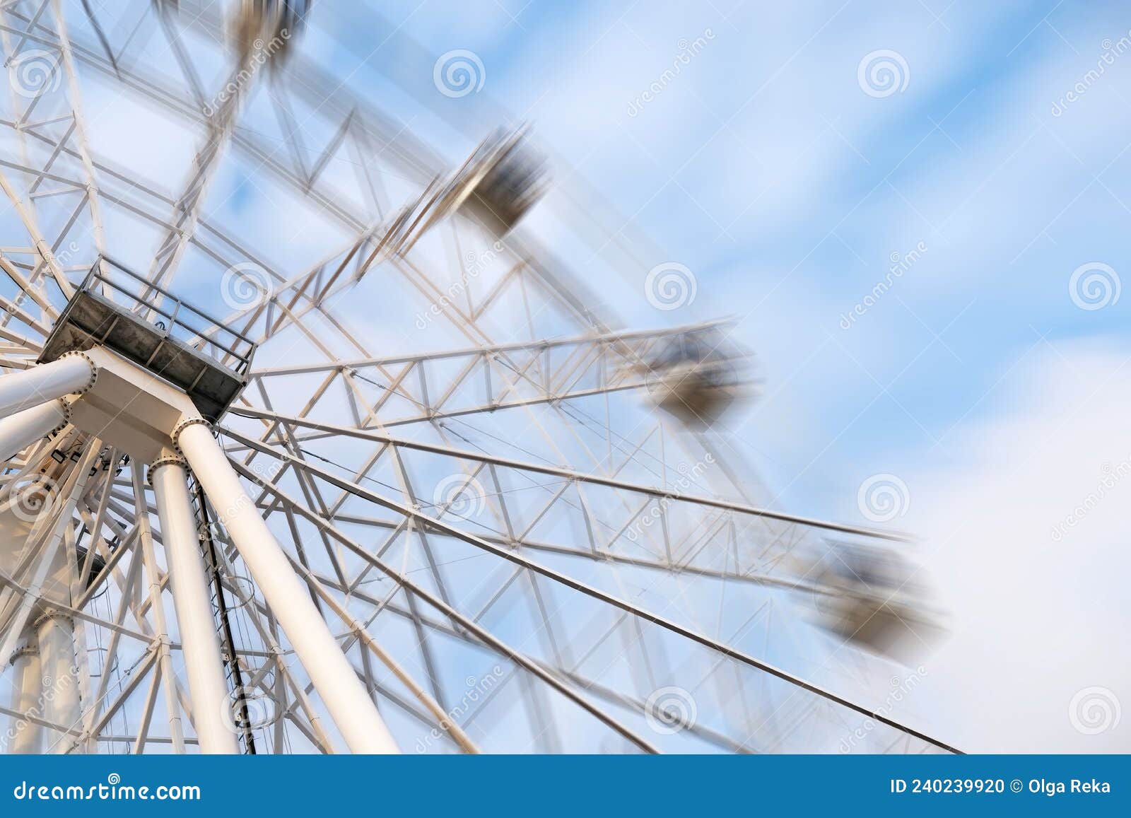 Moving Ferris Wheel in Motion Stock Photo - Image of circle, landscape ...