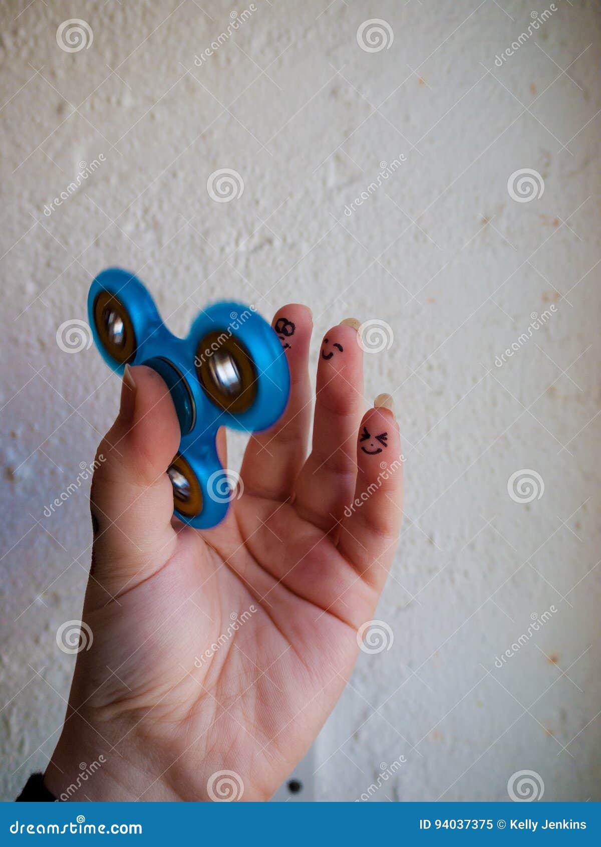Moving Fidget Spinner in Hand Stock Image - Image of childhood ...
