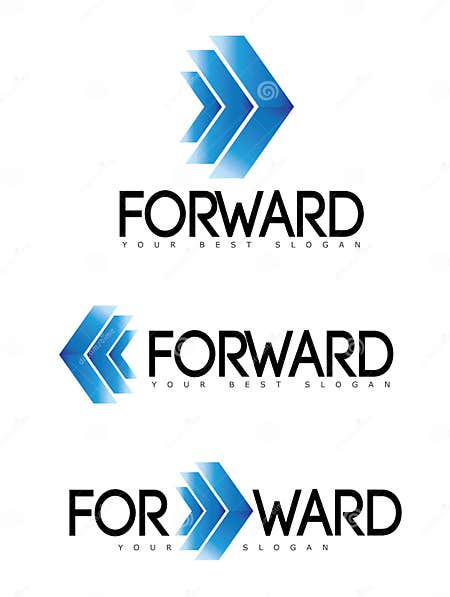 Moving Forward or Advancing Arrows Logo Concept Stock Vector ...