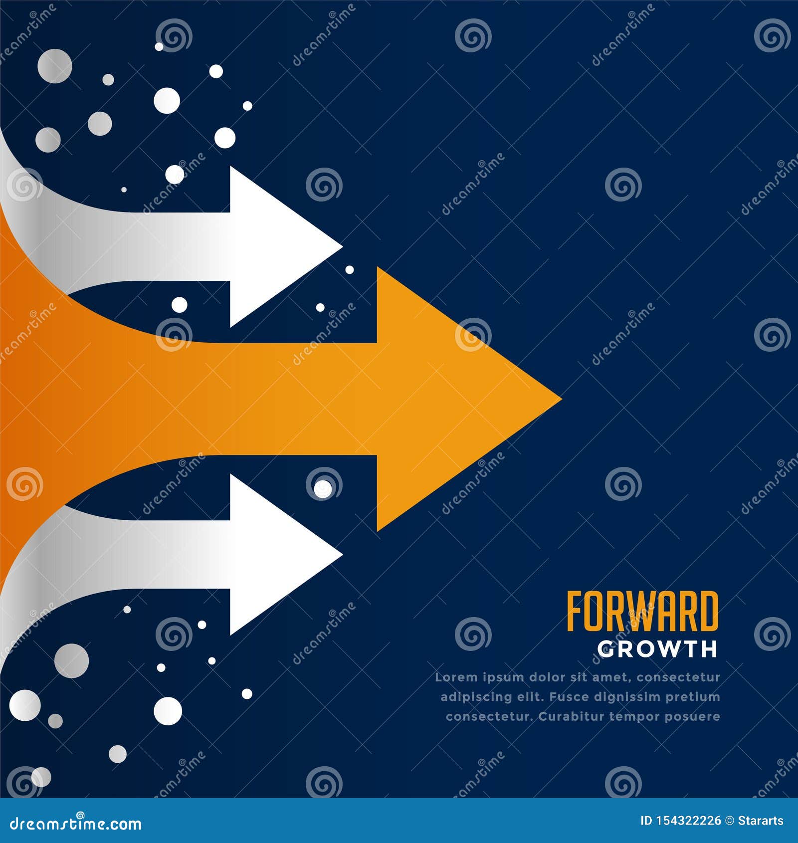 Moving Forward And Leading Arrow Concept Template Vector Illustration ...