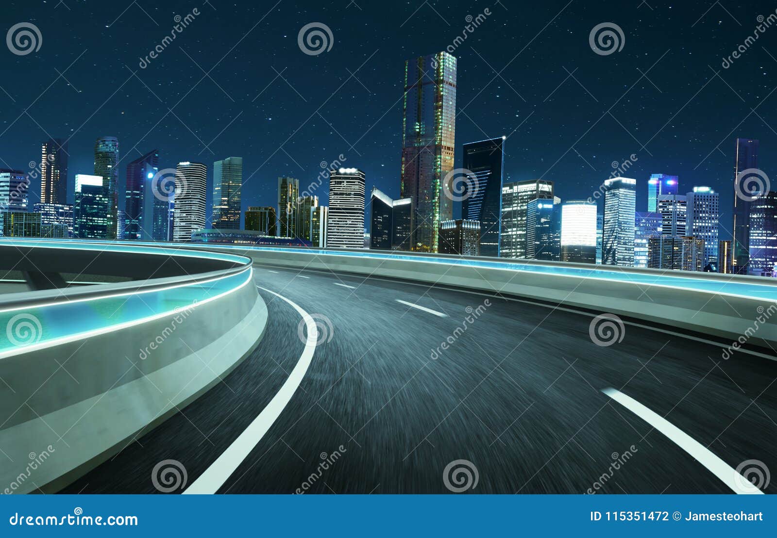 Side View Asphalt Road on Night Scene Stock Photo - Image of background ...