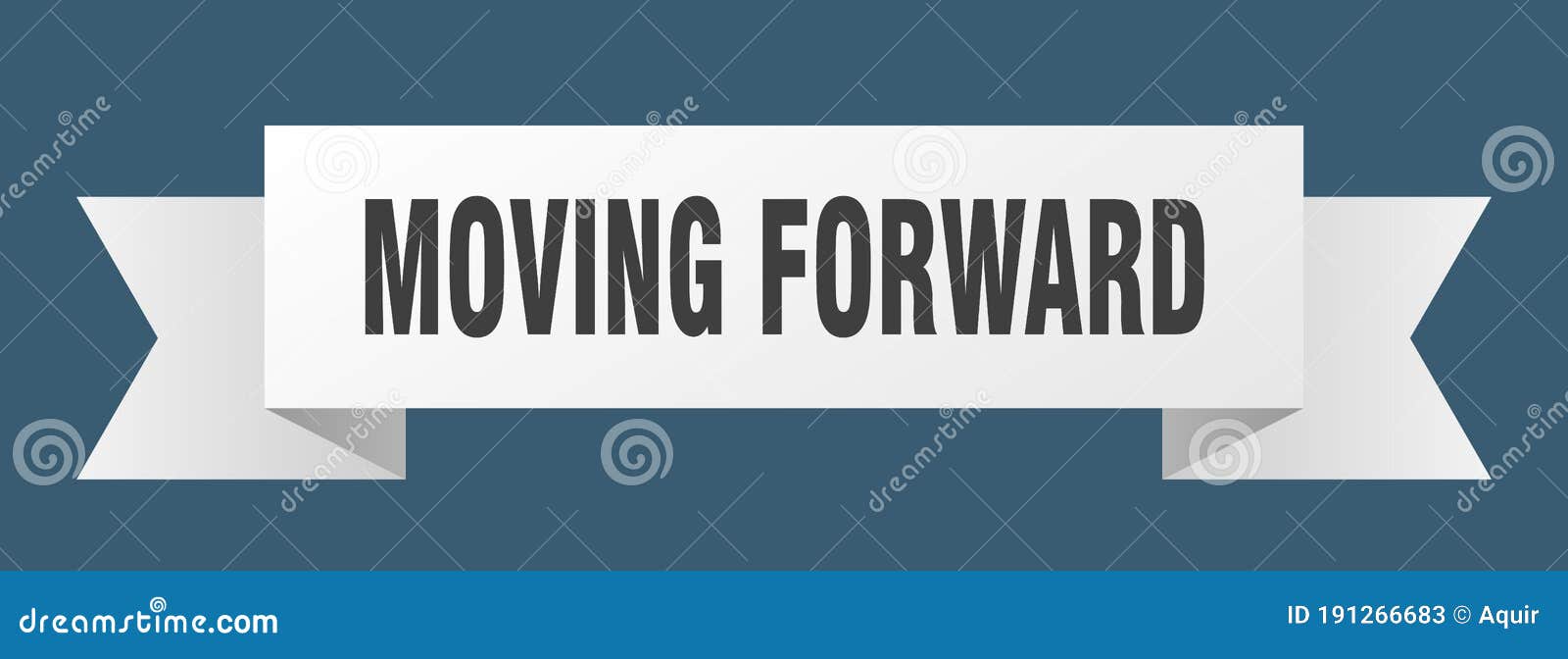 Moving forward ribbon. stock vector. Illustration of sign - 191266683