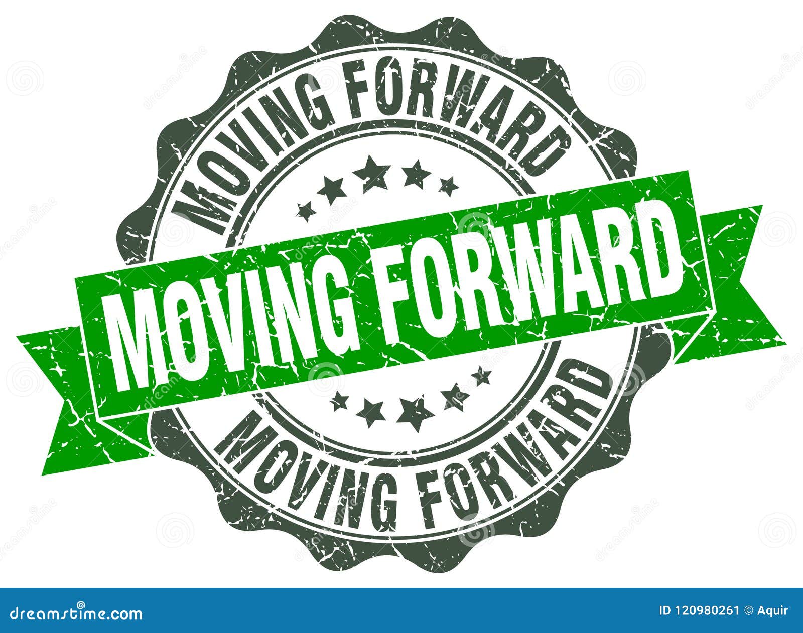 Moving forward seal. stamp stock vector. Illustration of round - 120980261