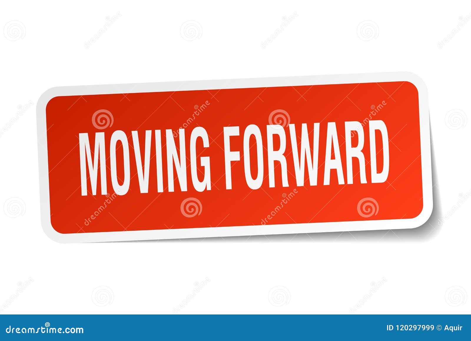 Moving forward sticker stock vector. Illustration of label - 120297999
