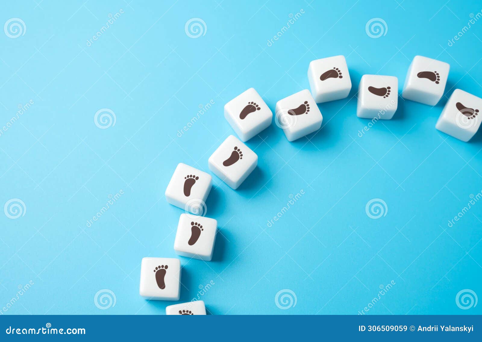 Moving Forward Step by Step. Place for Text, Copy Space. Purposefully ...