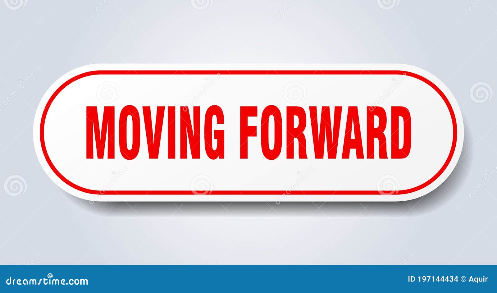 Moving forward sticker. stock vector. Illustration of price - 197144434