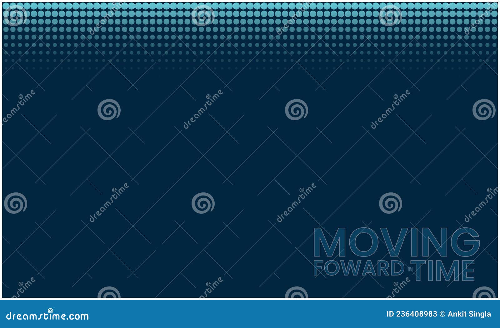 Moving Forward in Time on Abstract Dots Background Stock Vector ...