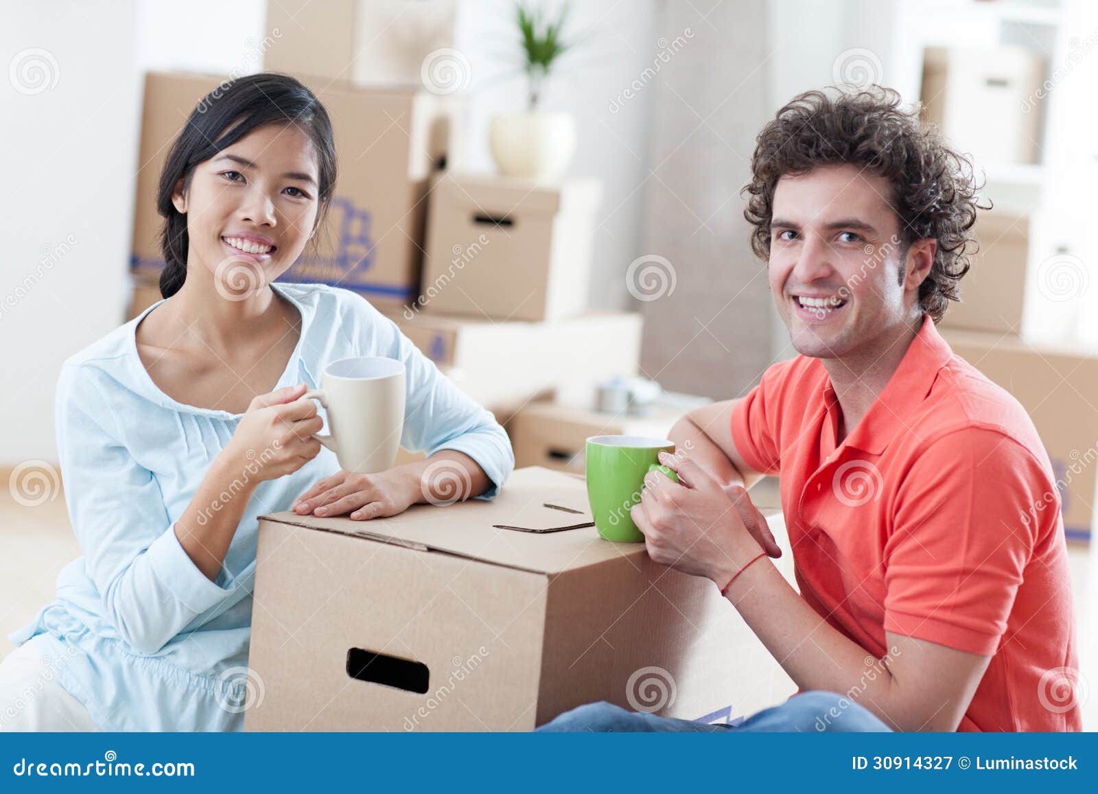 Moving in stock image. Image of handsome, floor, asian - 30914327
