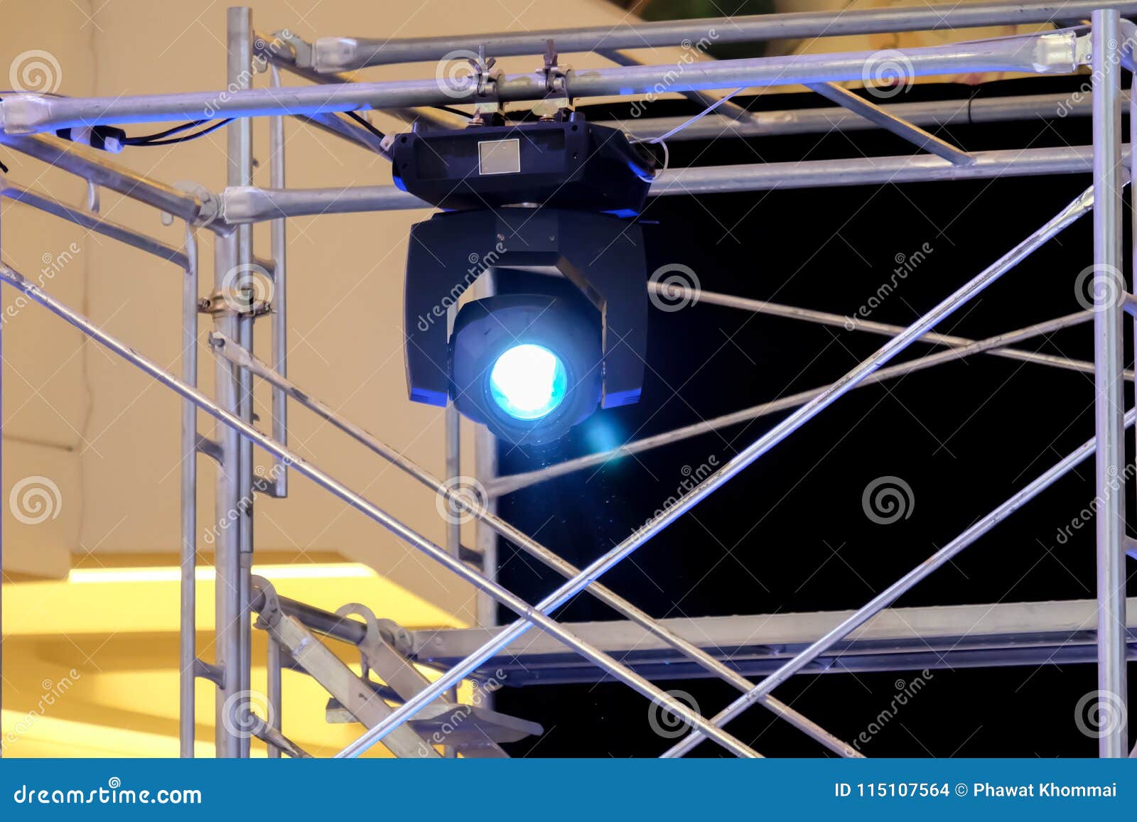 Moving Head Lighting Equipment Stock Photo - Image of concert, computer ...