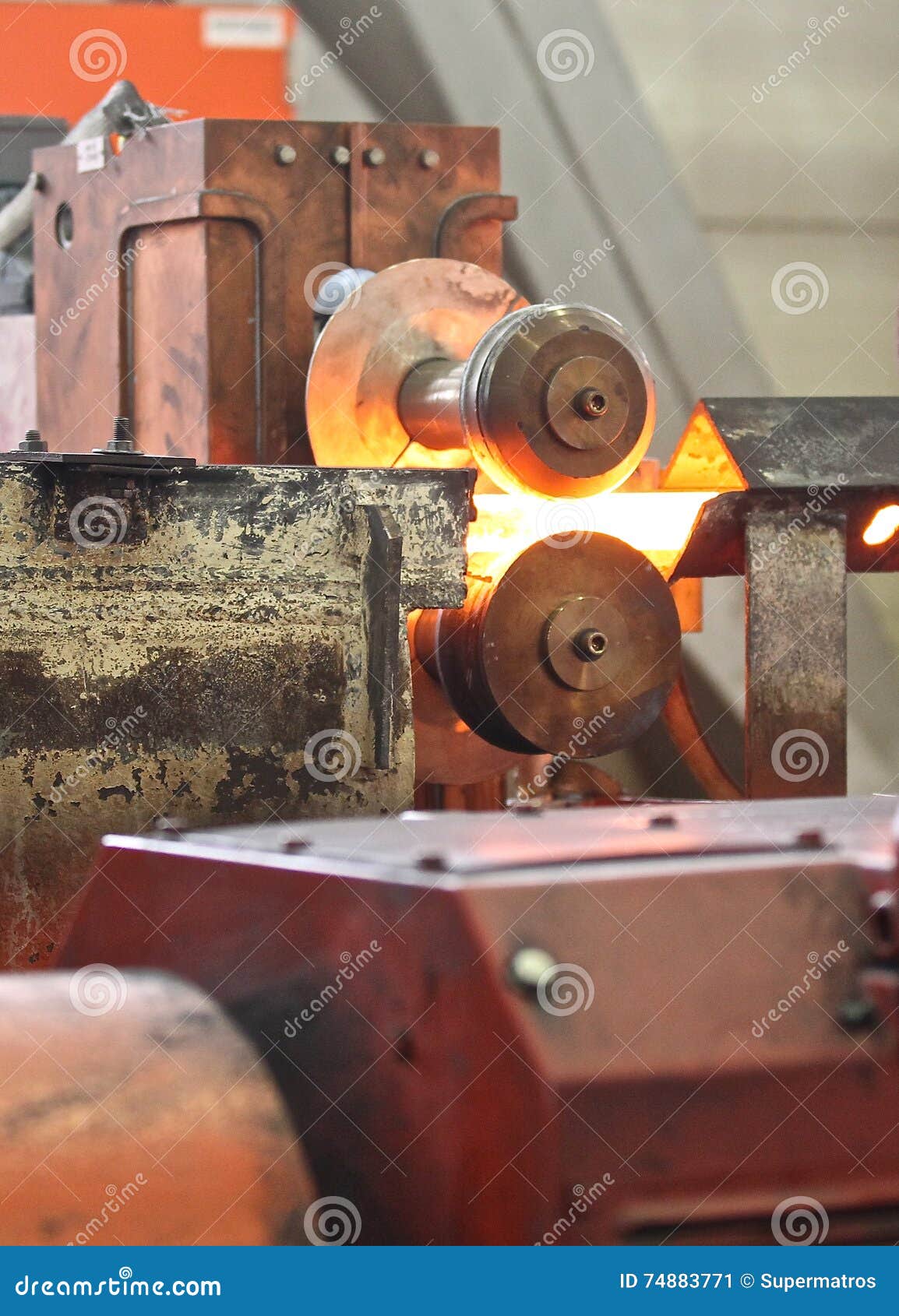 Moving the Heated Metal Rod Stock Image - Image of positioning, heated ...