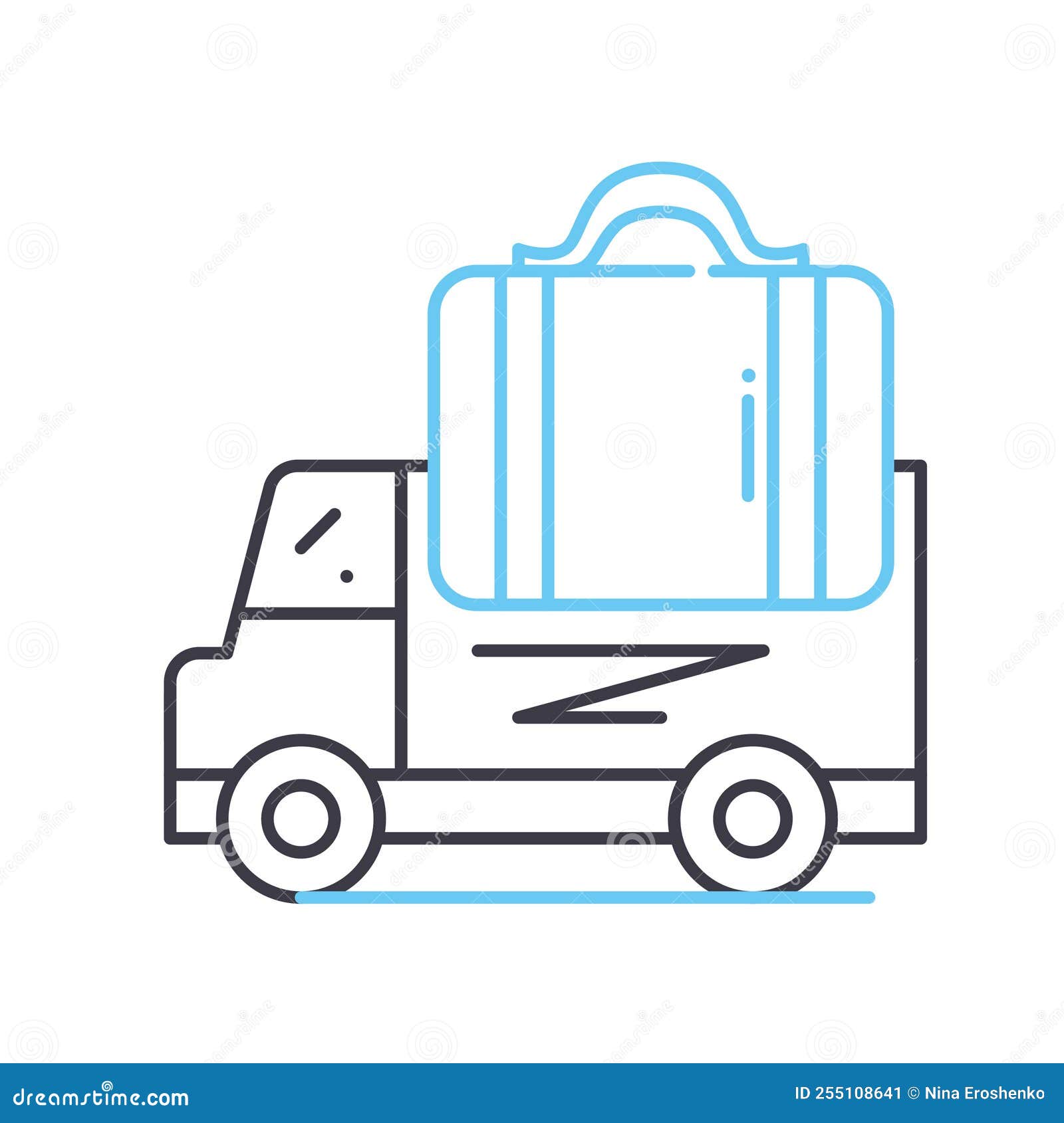Moving Help Line Icon, Outline Symbol, Vector Illustration, Concept ...