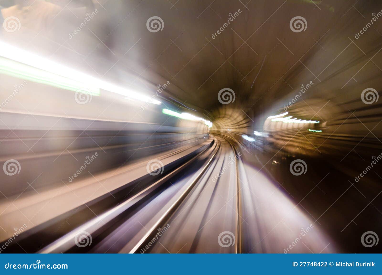 Moving High Speed in the Railway Tunnel Stock Photo - Image of curve ...