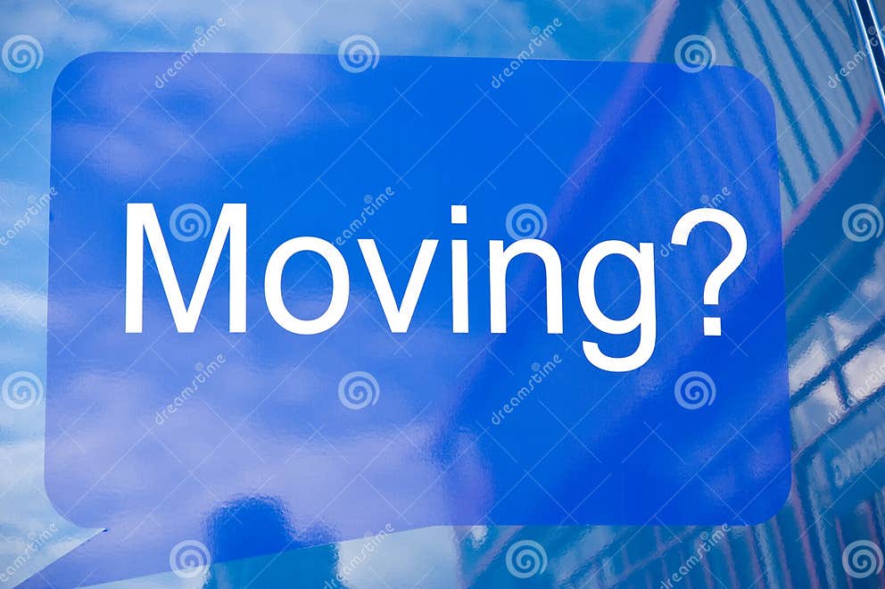 Moving Home ? Possible Logo. Stock Image - Image of blue, clouds: 18302179