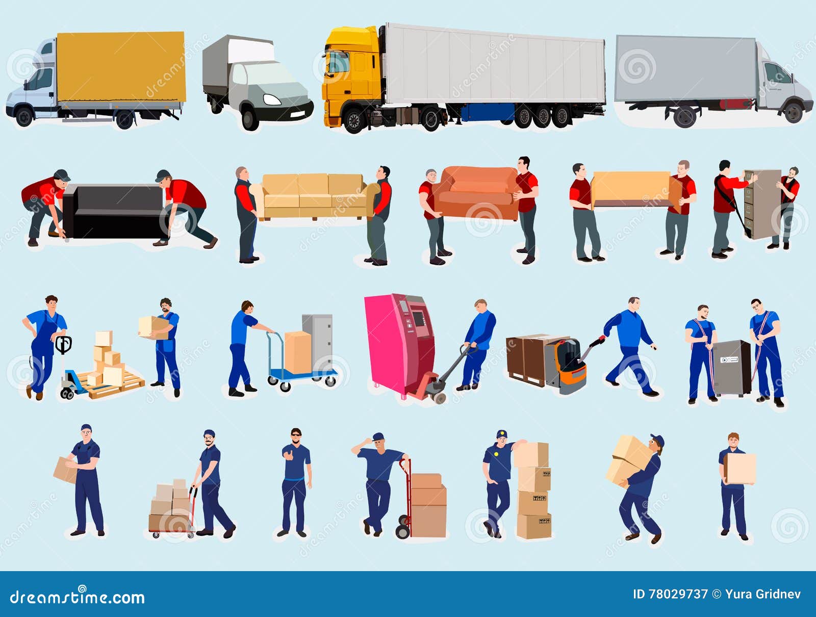 Moving House, Moving Office Stock Vector - Illustration of office ...