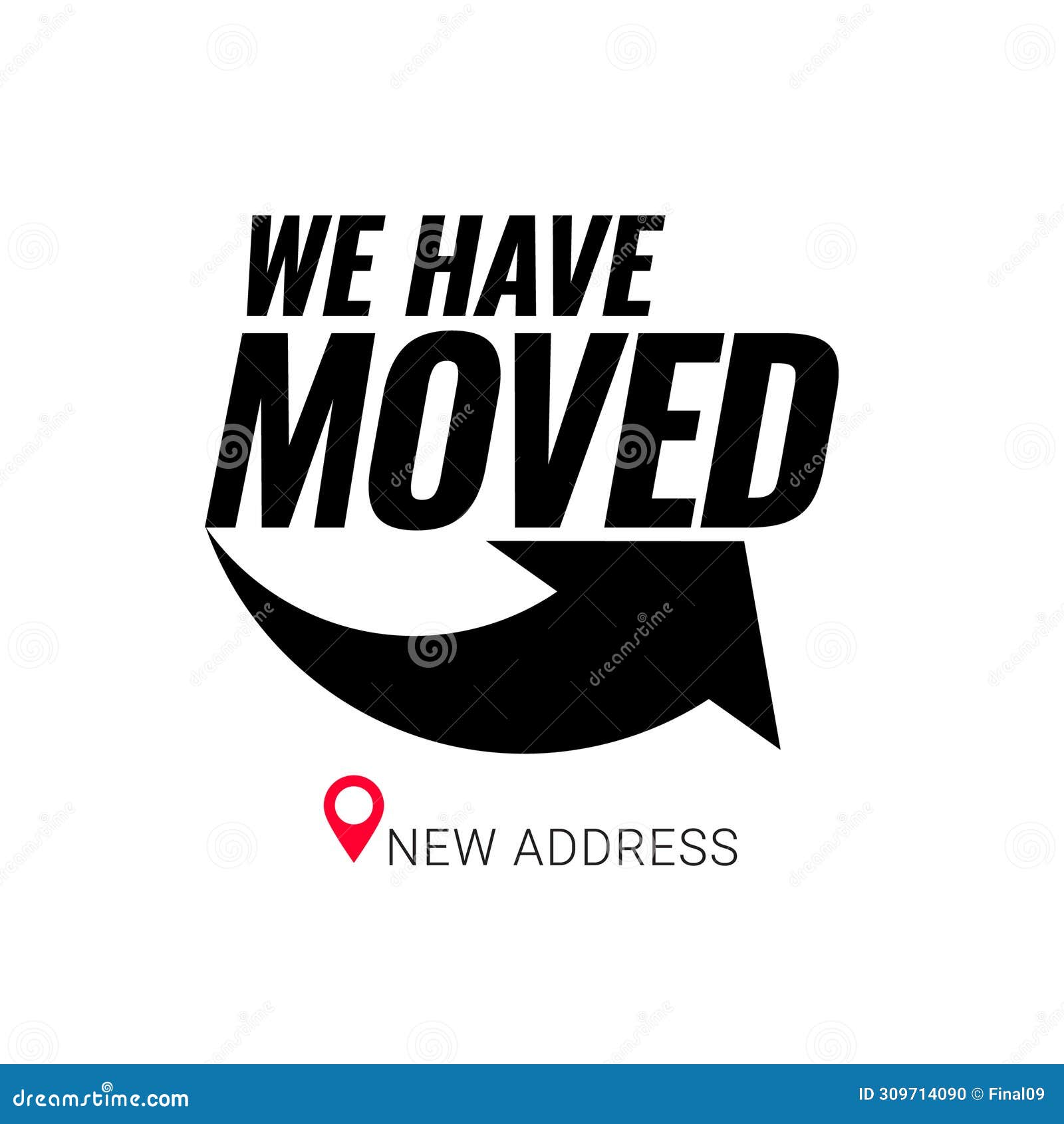 We are Moving. Illustration for Poster Template with New Address Stock ...