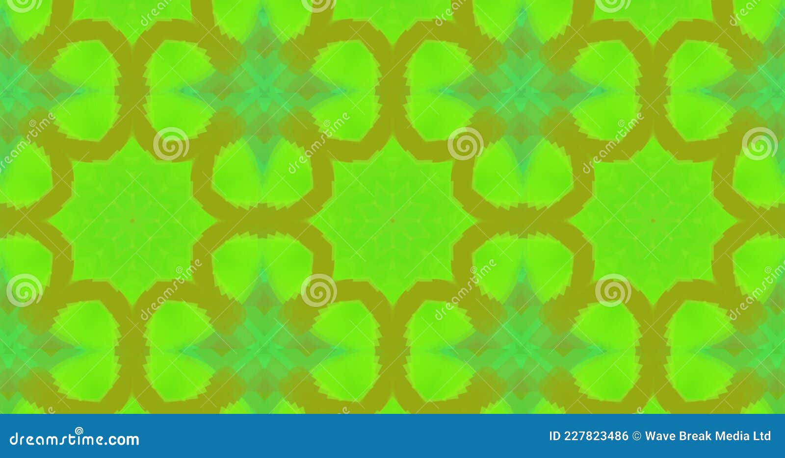 Moving Kaleidoscope Abstract Green Shapes Stock Illustration ...