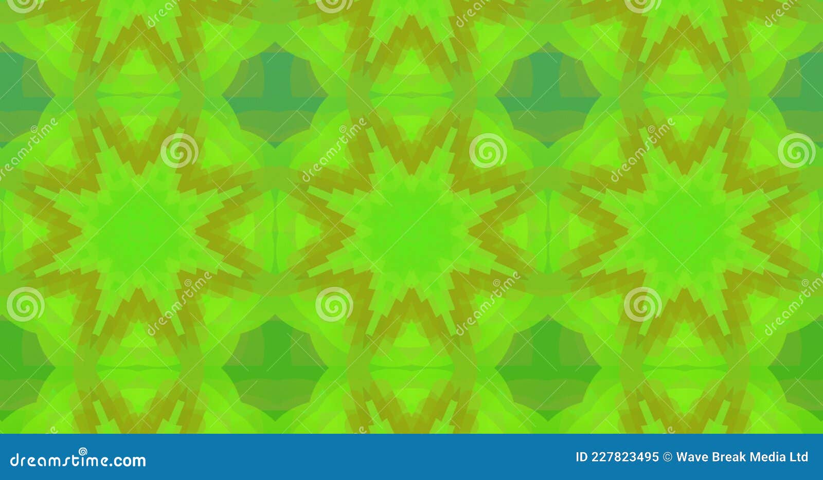 Moving Kaleidoscope Abstract Green Shapes Stock Illustration ...