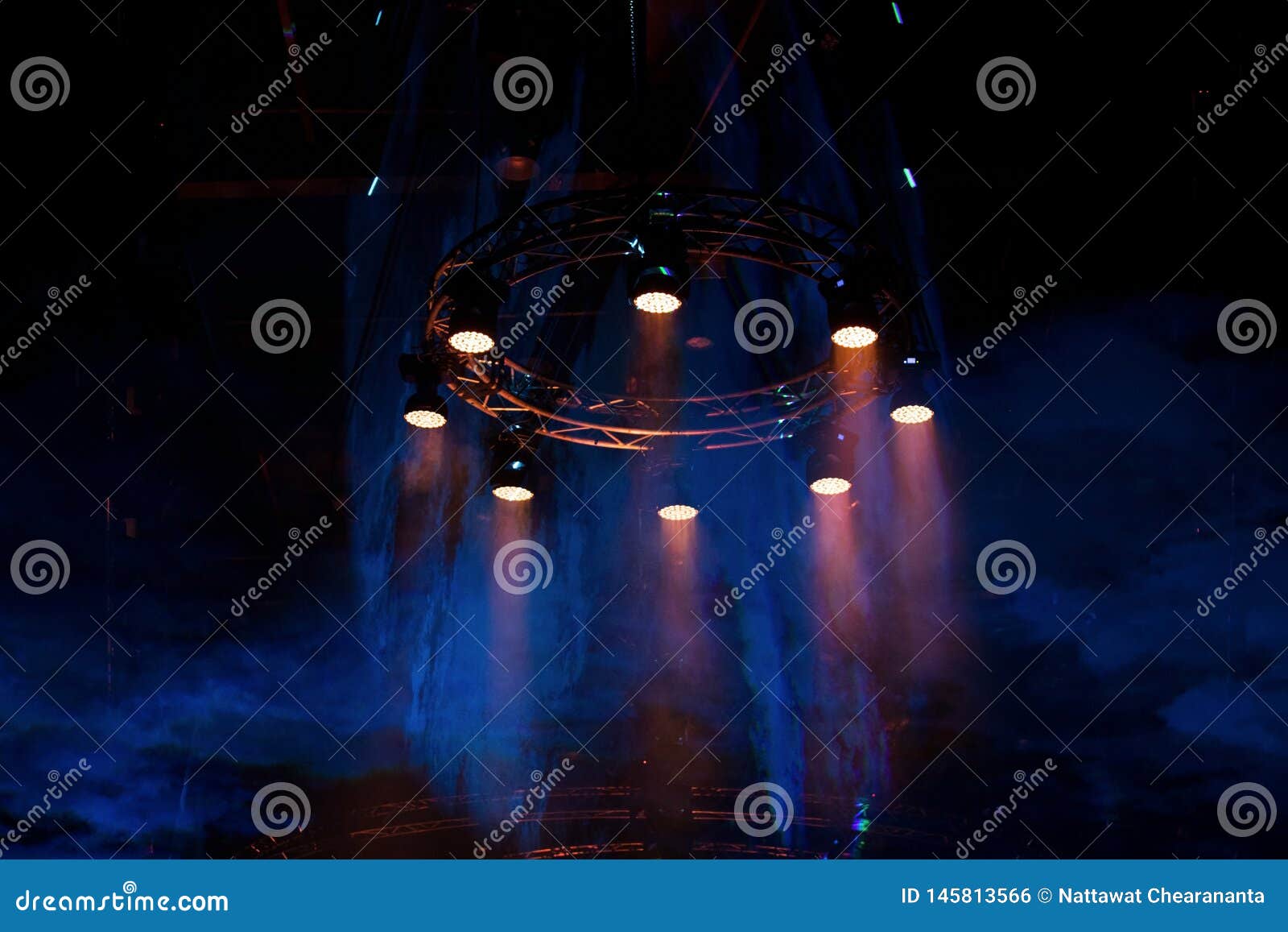 Moving LED Par Lighting on Construction Light Beam Stock Photo - Image ...